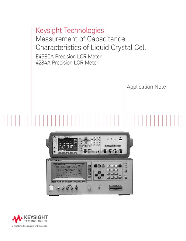 Measurement of Capacitance of Liquid Crystal Material PDF Asset Page | Keysight